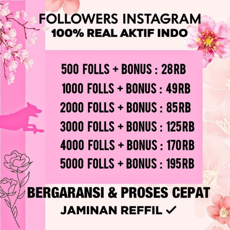 Jual (Promo) Followers IG INSTGRAM Real Aktif Follower Bergaransi ...