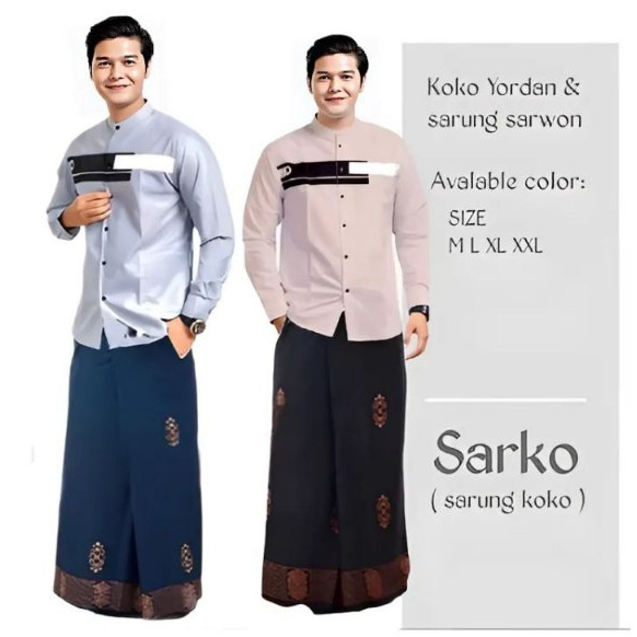 Jual SARUNG SET KOKO YORDAN JORDAN KEKINIAN BAJU MUSLIM PRIA DEWASA ...