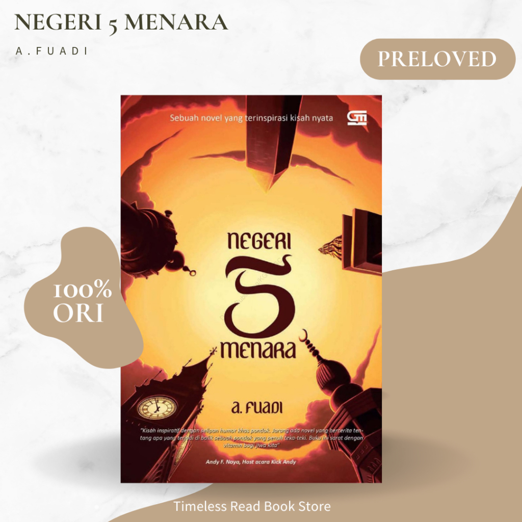 Jual Jual Buku Negeri 5 Menara Karya Ahmad Fuadi Preloved Original ...