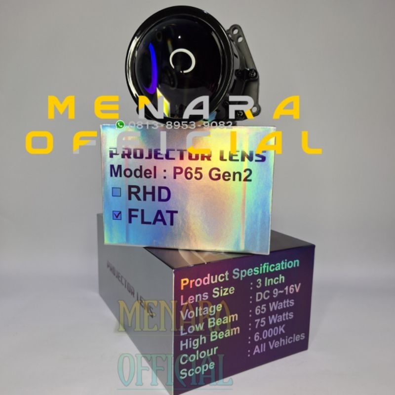 Jual biled vinyx p65 gen2 ukuran 3 inch 75 watt projector lens purple ...