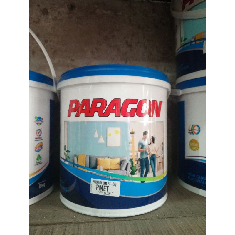Jual cat tembok Paragon putih salju - p.met - putih metro - 5kg ...