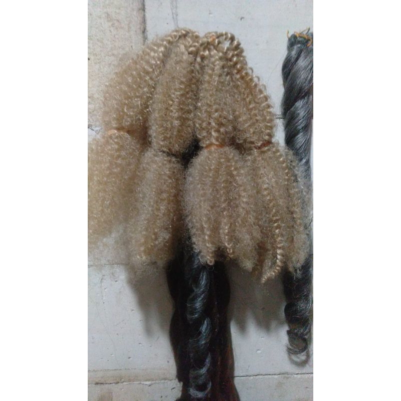 Jual Rambut Sambung kriwilan atau gimbal kriwil warna putih tulang ...