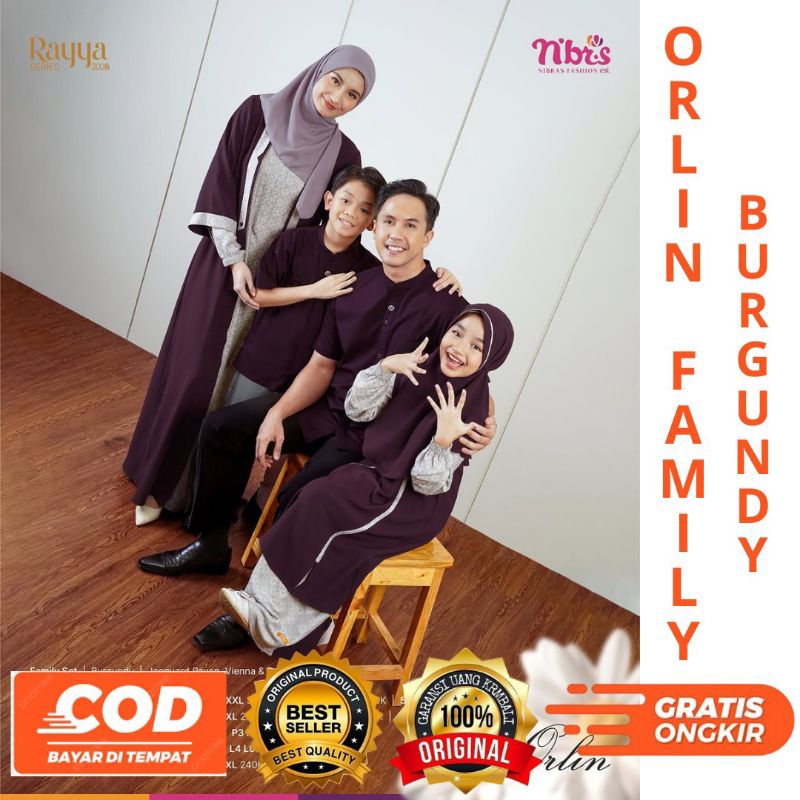 Jual °•READY STOK•° ORLIN BURGUNDY SARIMBIT KELUARGA LEBARAN 2025 BY NIBRAS ORIGllNAL | Shopee ...