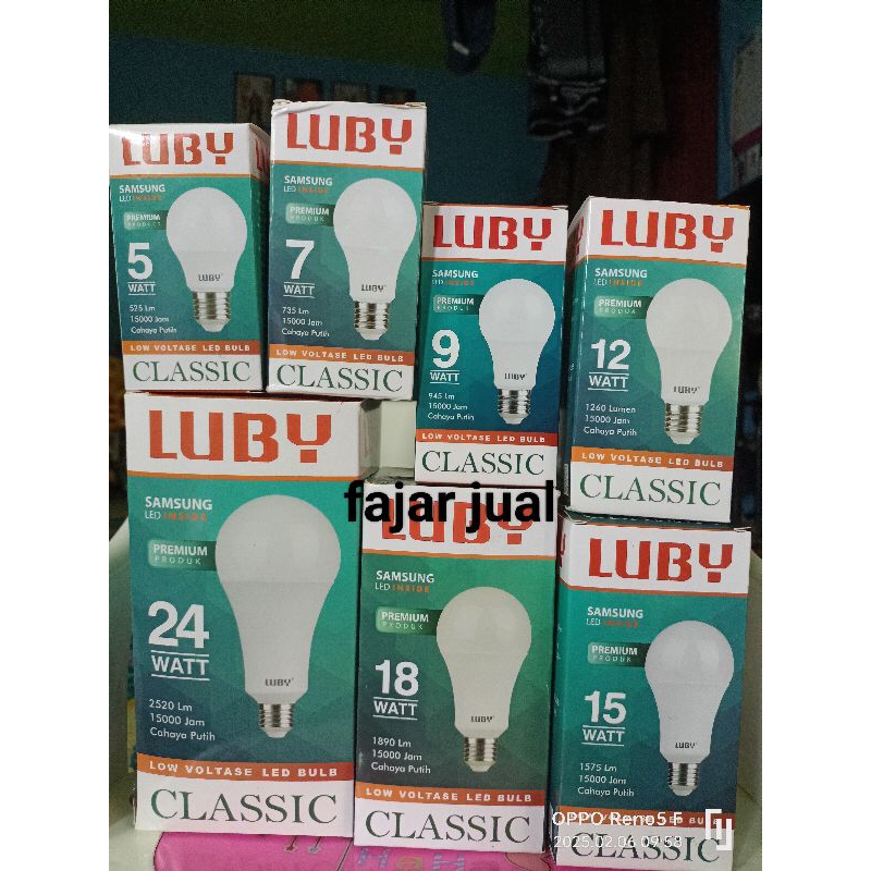 Jual Luby Classic Lampu LED Bulb 5W, 7W, 9W, 12W, 15W, 18W, 24W ORIGINAL | Shopee Indonesia