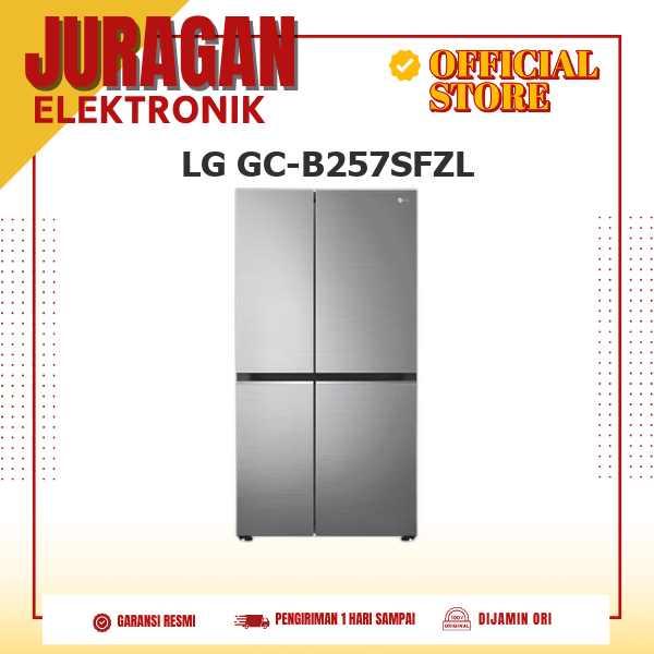 Jual LG GC-B257SFZL KULKAS 4 PINTU 694L SIDE BY SIDE LINEAR COOLING INVERTER | Shopee Indonesia