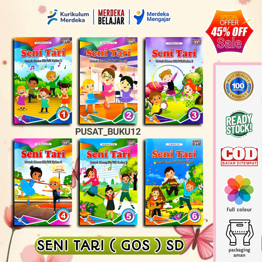 Jual Buku SIswa Pendamping SENI TARI Kelas 1,2,3,4,5,6 SD Kurikulum Merdeka - Global Offset ...