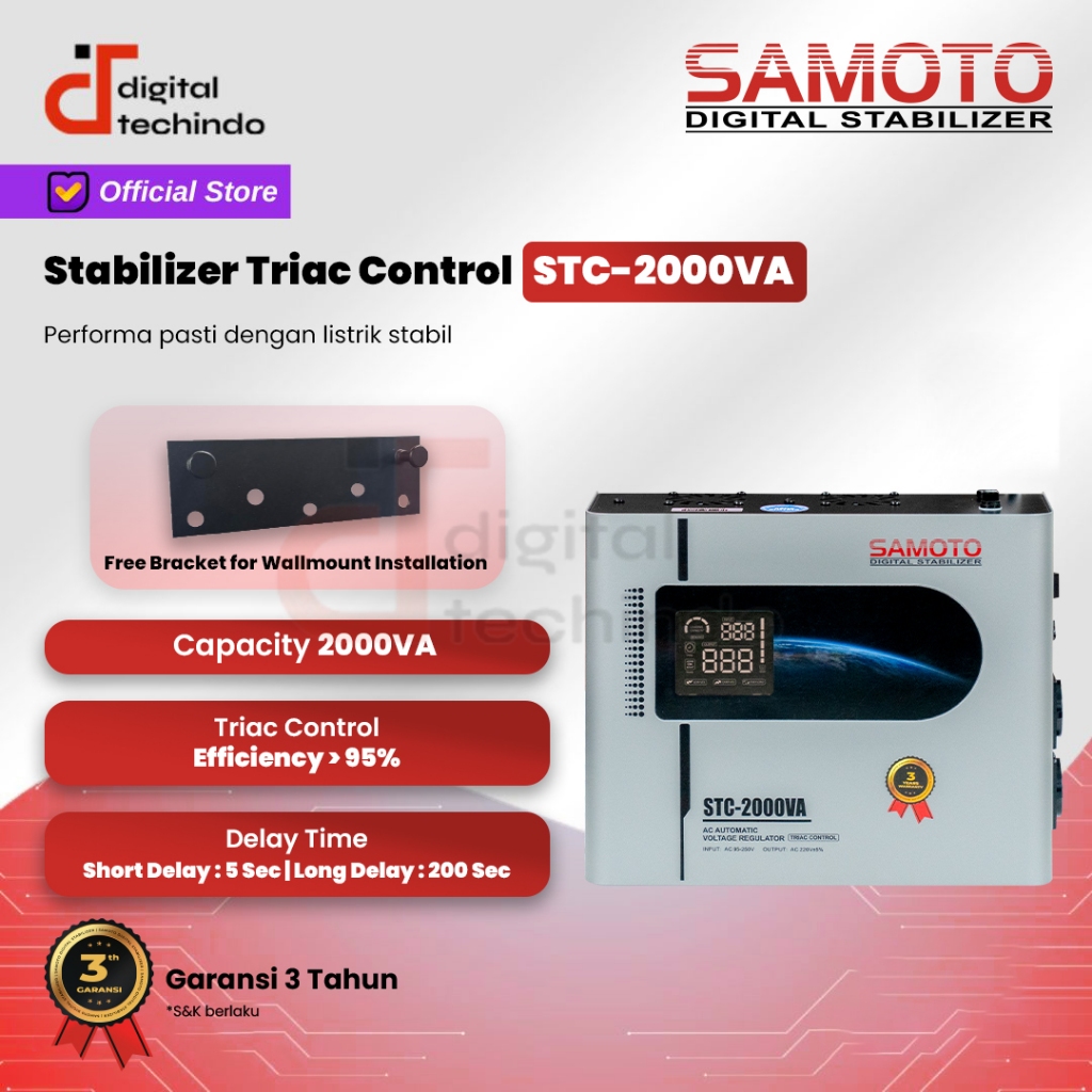 Jual Stabilizer Triac Control 2000VA Stavolt 2KVA AVR Stabiliser Single ...