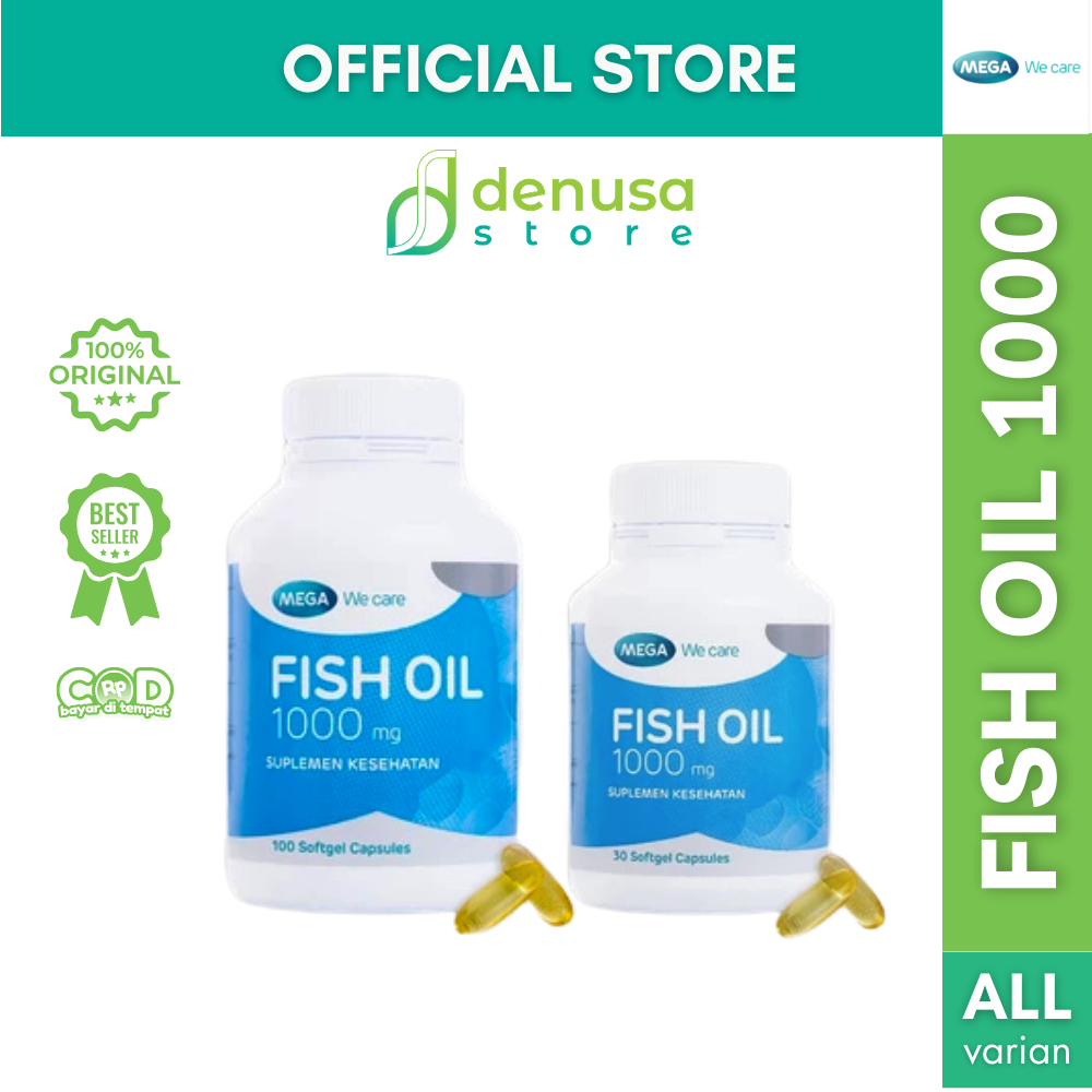 Jual MEGA We Care Fish Oil 1000mg 30 / 100 Softgel | Suplemen Minyak Ikan Omega 3 DHA EPA ...