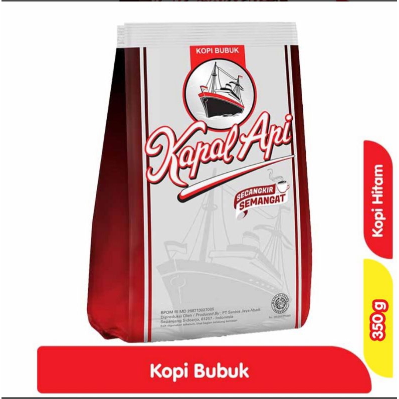 Jual Kopi Kapal Api Hitam Bubuk 350 gram | Shopee Indonesia