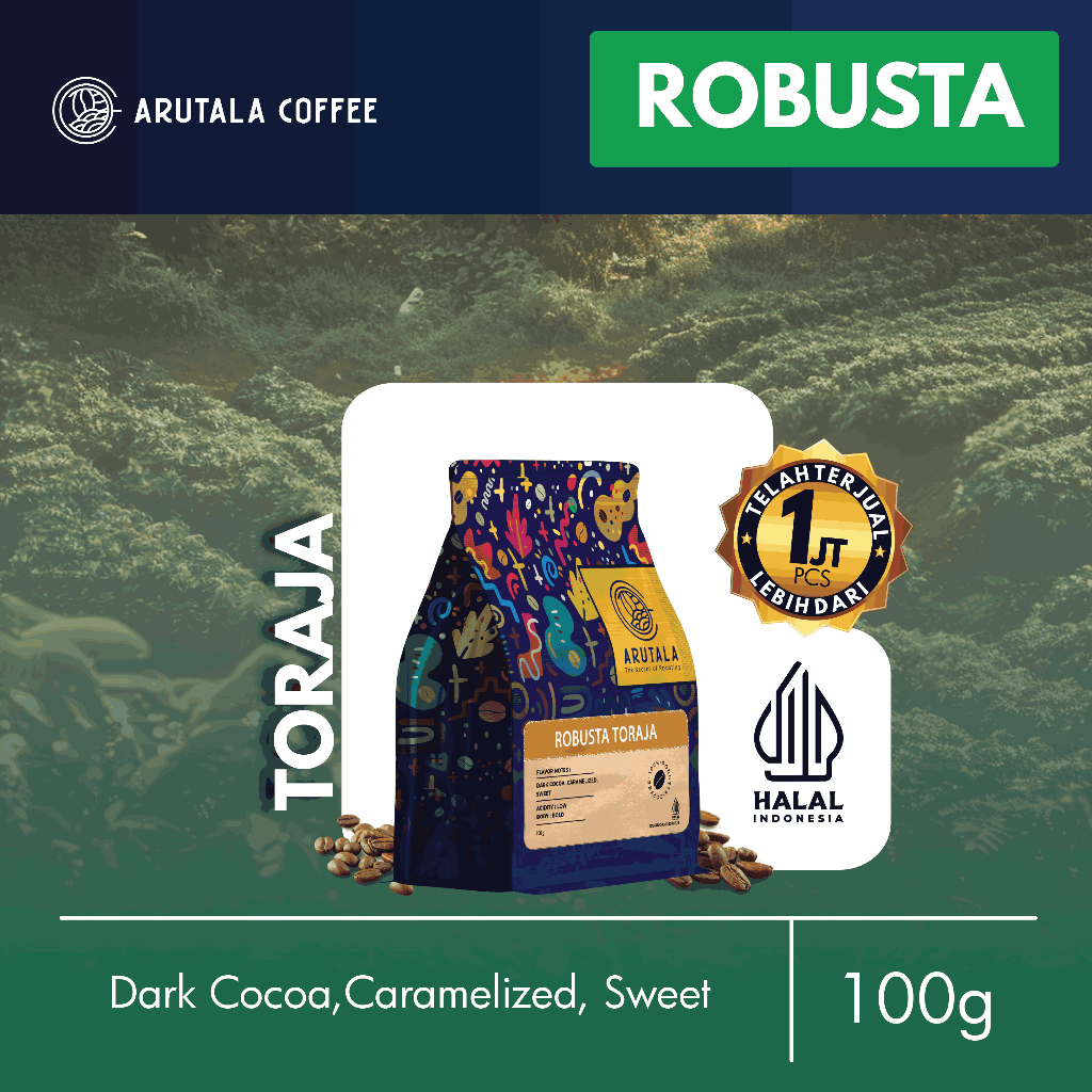 Jual ARUTALA Kopi Toraja Rantebua Robusta Coffee Indonesia 100 gr ...