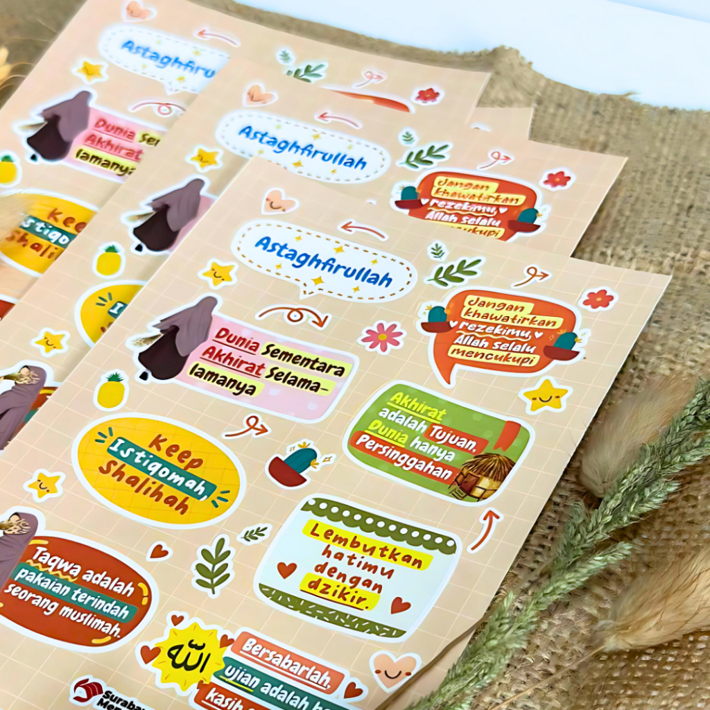 Jual STICKER CUTE PACK QUOTES ISLAMI | STICKER TUMBLER | STIKER HP ...