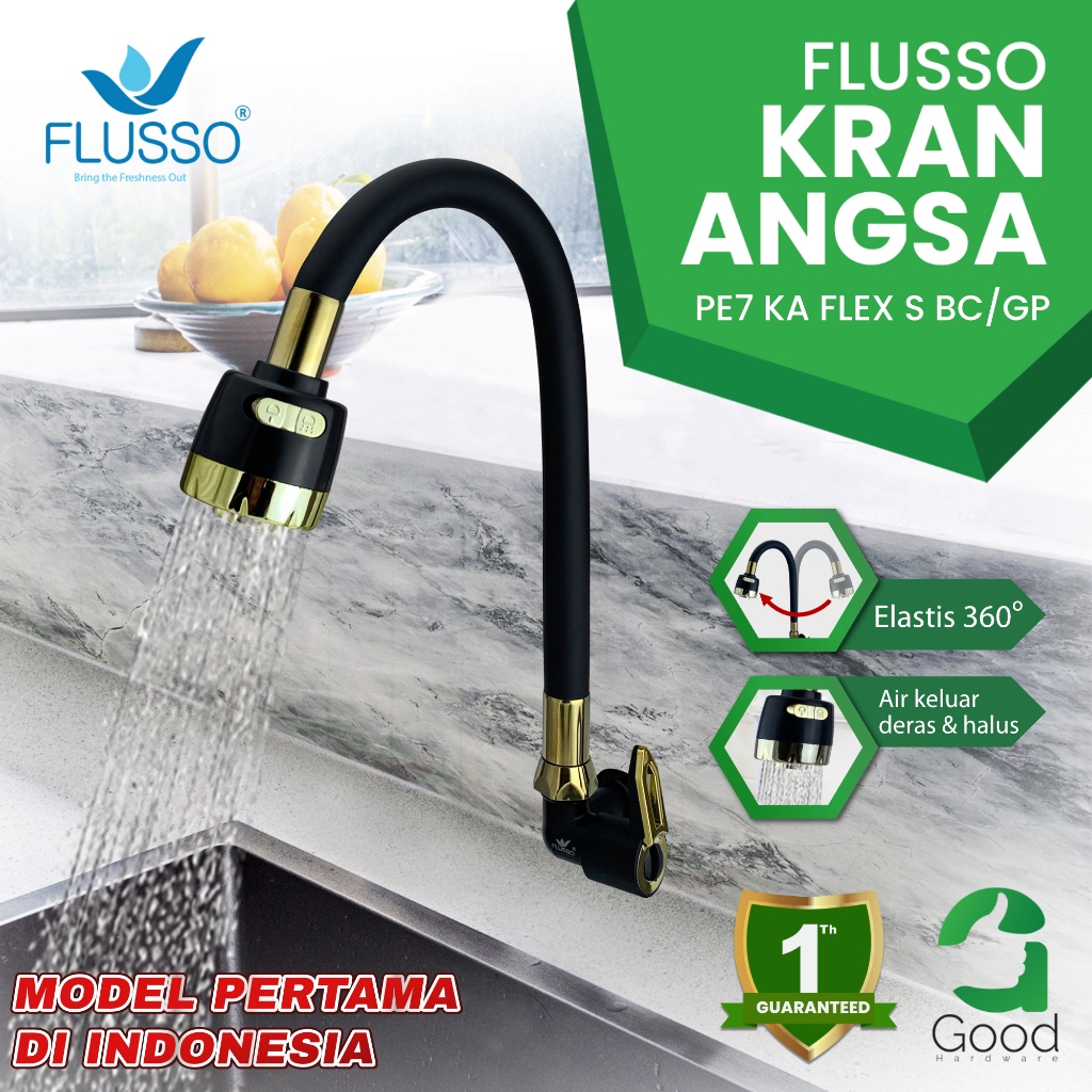 Jual Flusso Kran Angsa Fleksibel Keran Wasatafel Cuci Piring Kran Sink ...