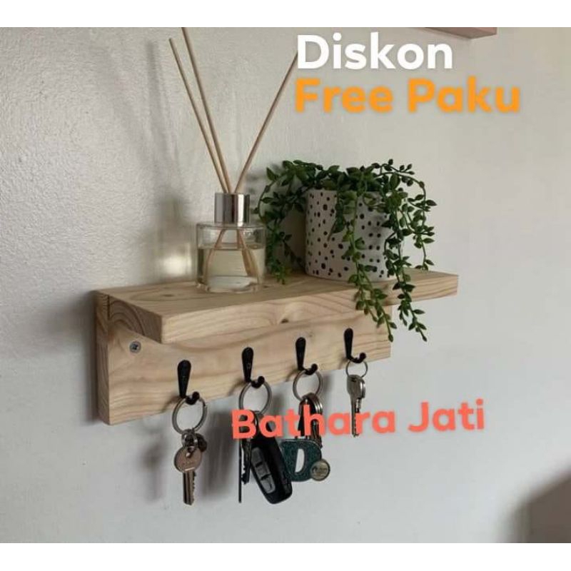 Jual Rak Gantungan Kunci Kayu Minimalis | Shopee Indonesia