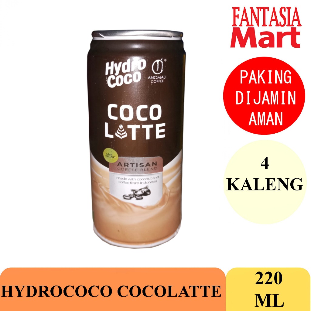 Jual HYDRO COCO CAFFE LATTE ANOMALI KOPI 220ML KALENG PACK 4 PCS FUN ...