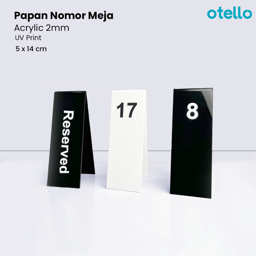 Jual Nomor meja acrylic | Reserved | Nomor meja restoran | Nomor meja ...