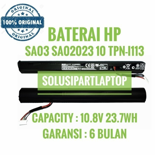 Jual BATERAI BATERAY BATRE LAPTOP HP PAVILION 10 SERIES SA03 SA03 ORIGINAL | Shopee Indonesia