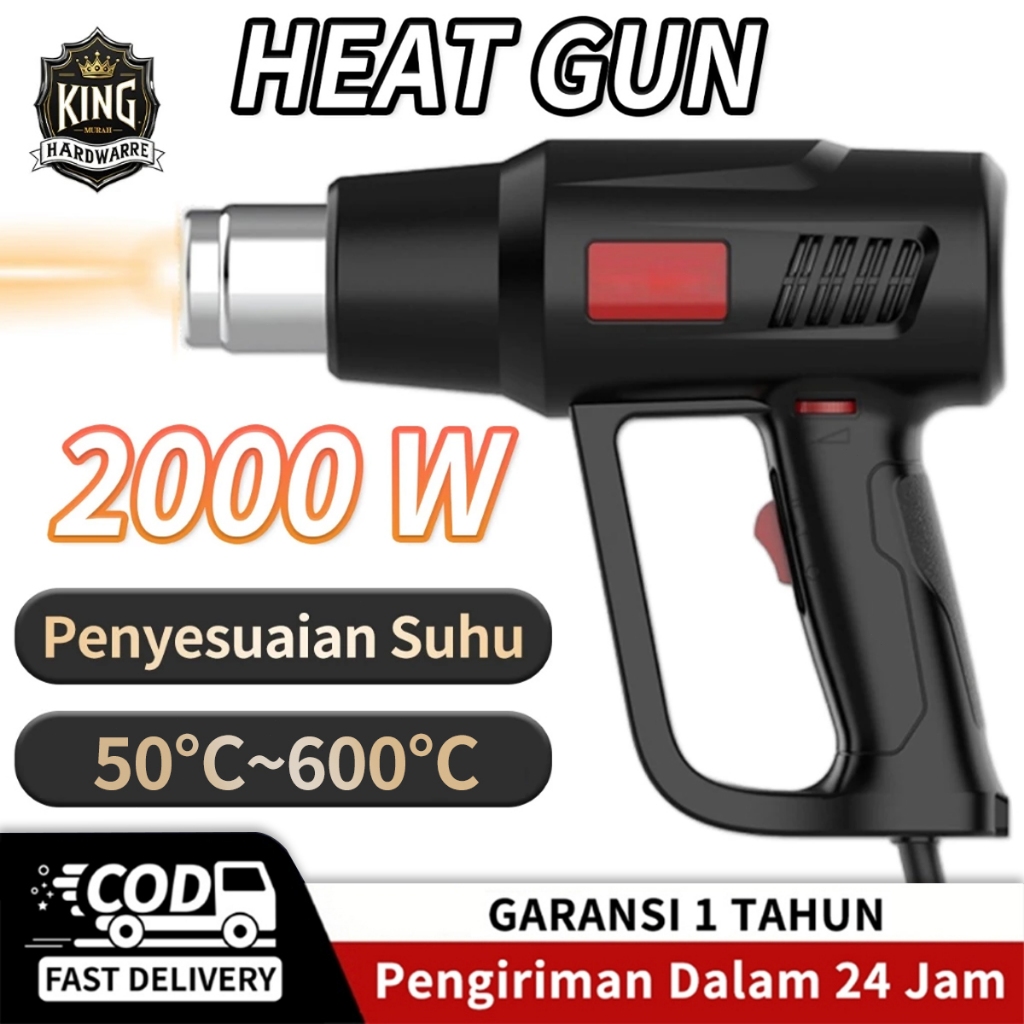 Jual 2000W Heat Gun Air Hot Gun Panas Pemanas Segel Sticker Plastik ...