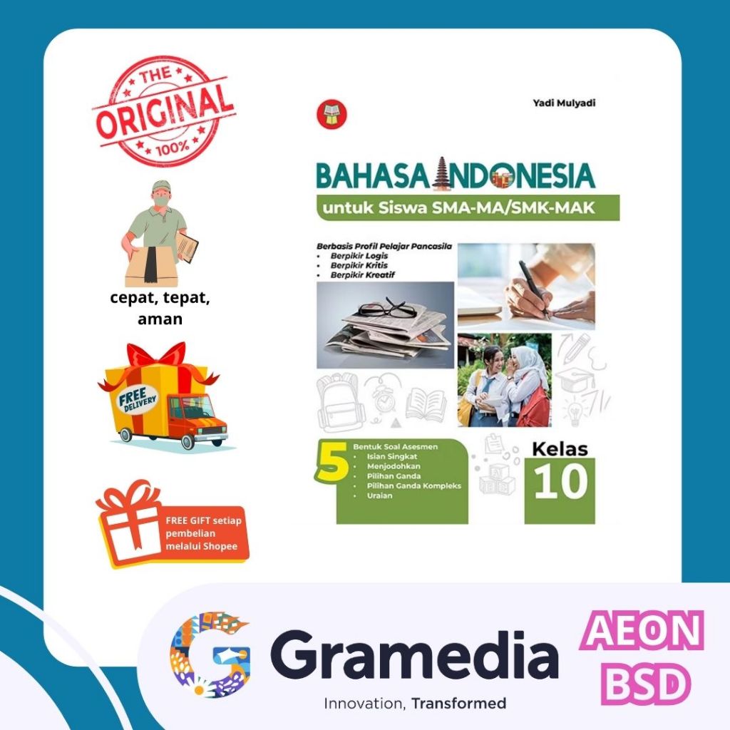 Jual GRAMEDIA BSD CITY - Bahasa Indonesia SMA/MA SMK/MAK Kelas 10 ...