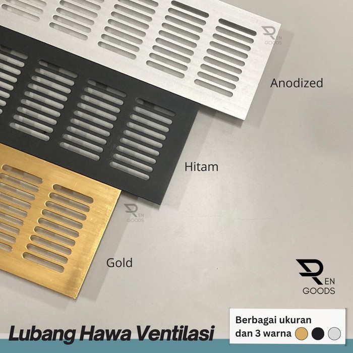 Jual Lubang Hawa Aluminium 8cm Vierro Gold / Ventilator Kotak Lemari ...