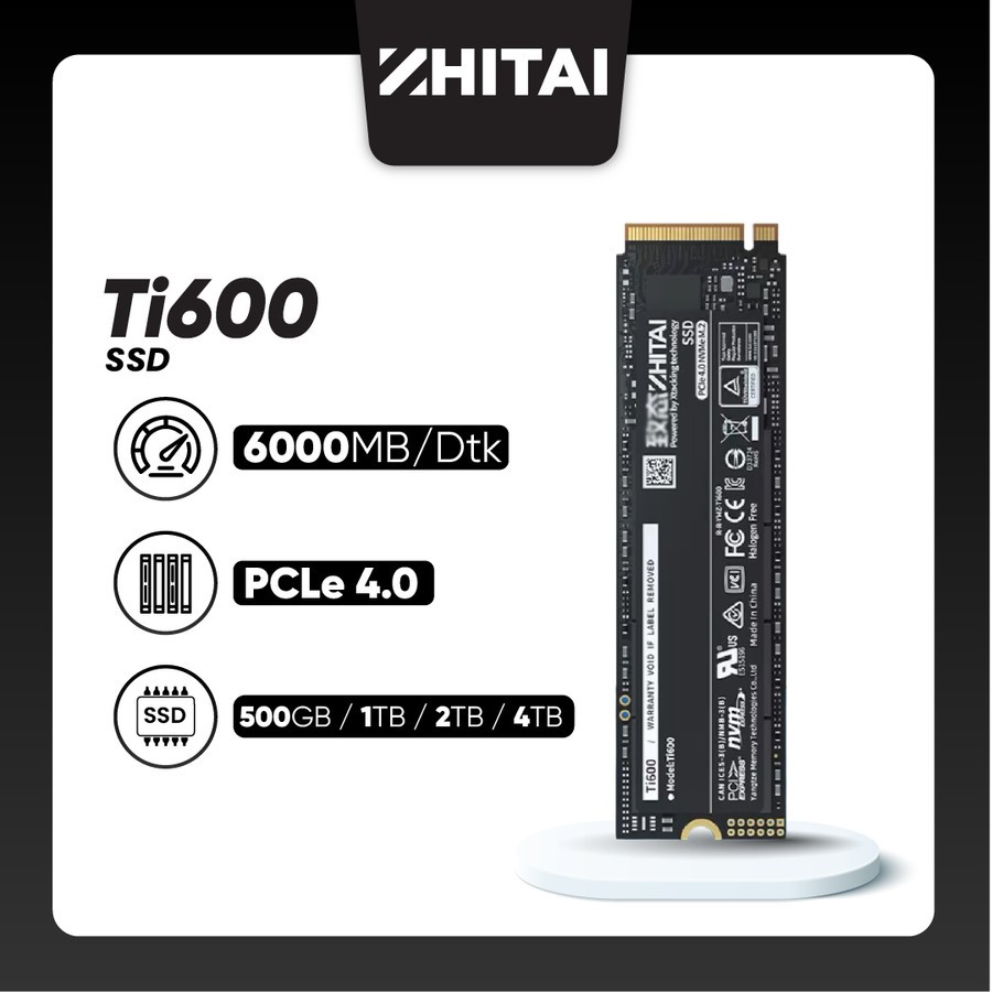 Jual ZHITAI Ti600 500GB 1TB 2TB 4TB M.2 NVME PCIE 4.0 SSD | Shopee ...