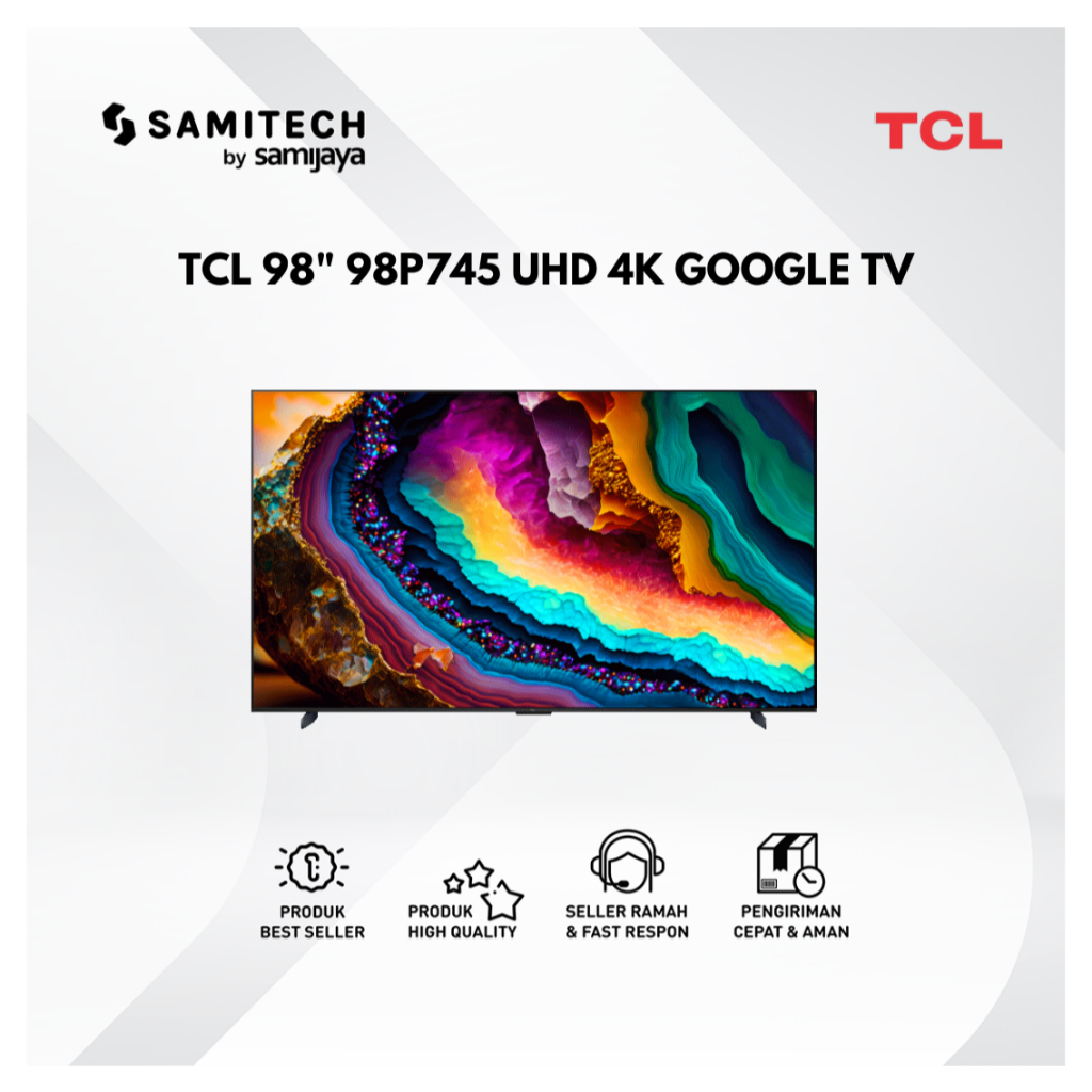 Jual TV TCL 98" 98P745 UHD 4K GOOGLE TV - FREE PACKING KAYU ...