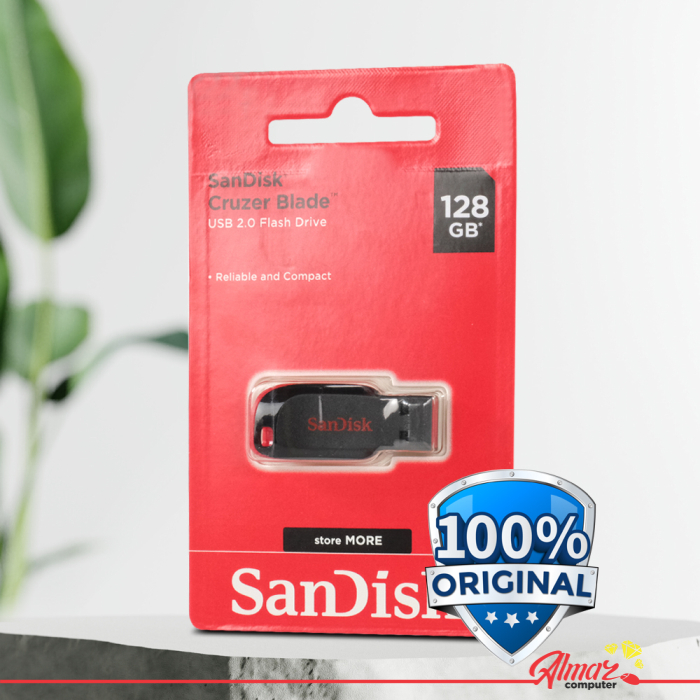 Jual Flashdisk Sandisk 128Gb Cruzer Blade CZ50 USB Flash Disk Original | Shopee Indonesia