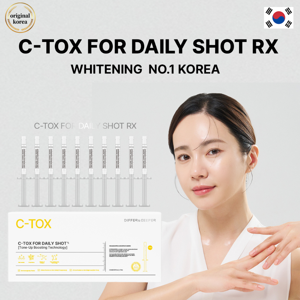 Jual Differ & Deeper C-TOX FOR DALIY SHOT (Whitening / Serum Pemutih Wajah Korea No.1) | Shopee ...