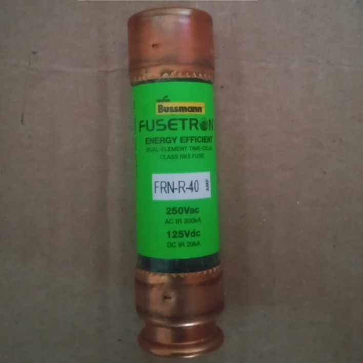Jual FUSE FRN-R-40 40A 250Vac 125Vdc Class RK5 EATON-BUSSMANN FUSE FRN ...