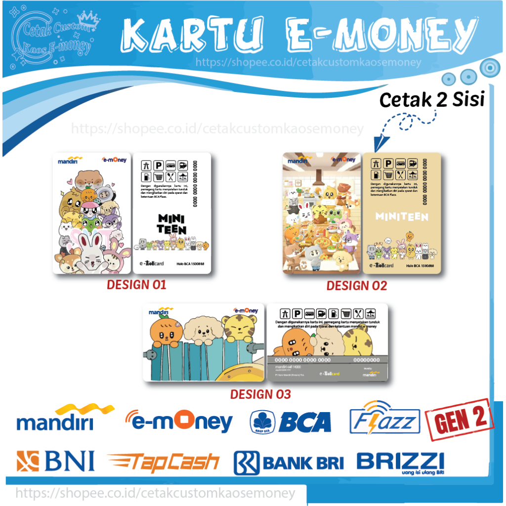 Jual KARTU EMONEY ETOLL KARTUN KARAKTER SEVENTEEN SEBONG MINITEEN ...