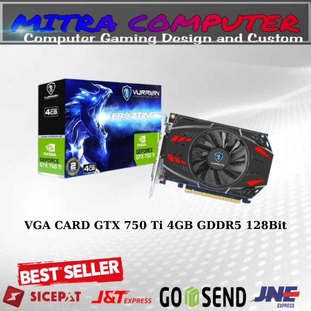Jual VGA Gaming VURRION GTX 750 TI 4GB DDR5 128Bit GAMING VGA ORI ...