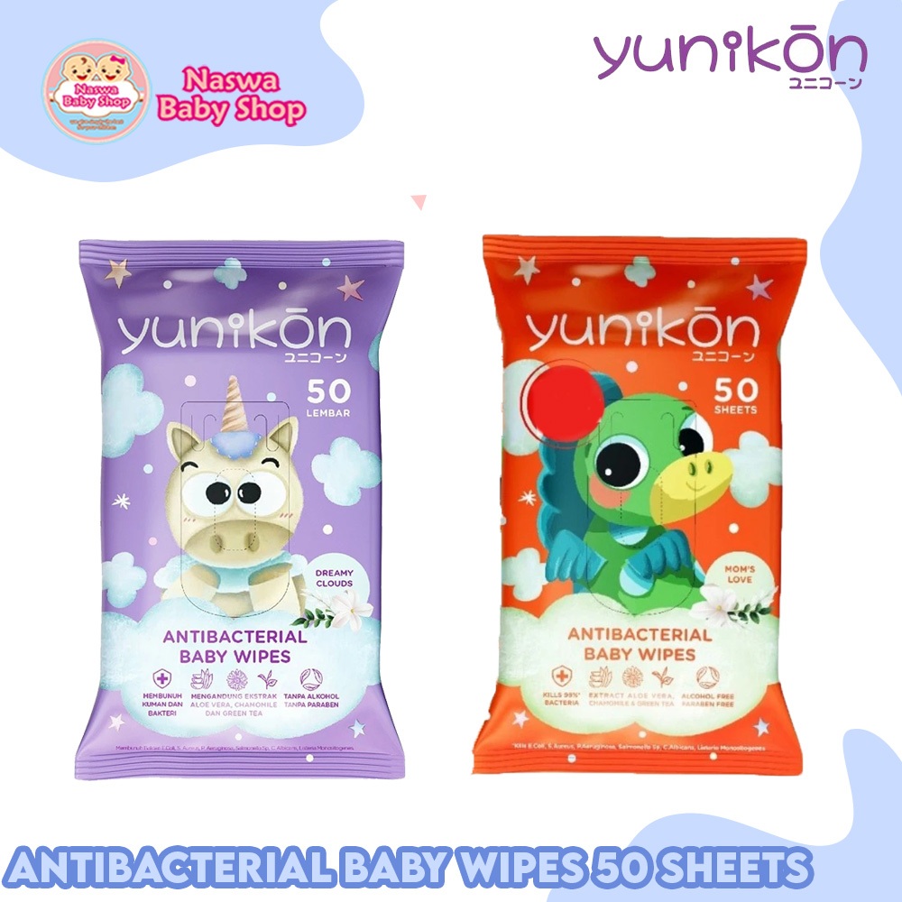Jual Yunikon Antibacterial Baby Wipes Tisu Basah Bayi 50 Sheets ...