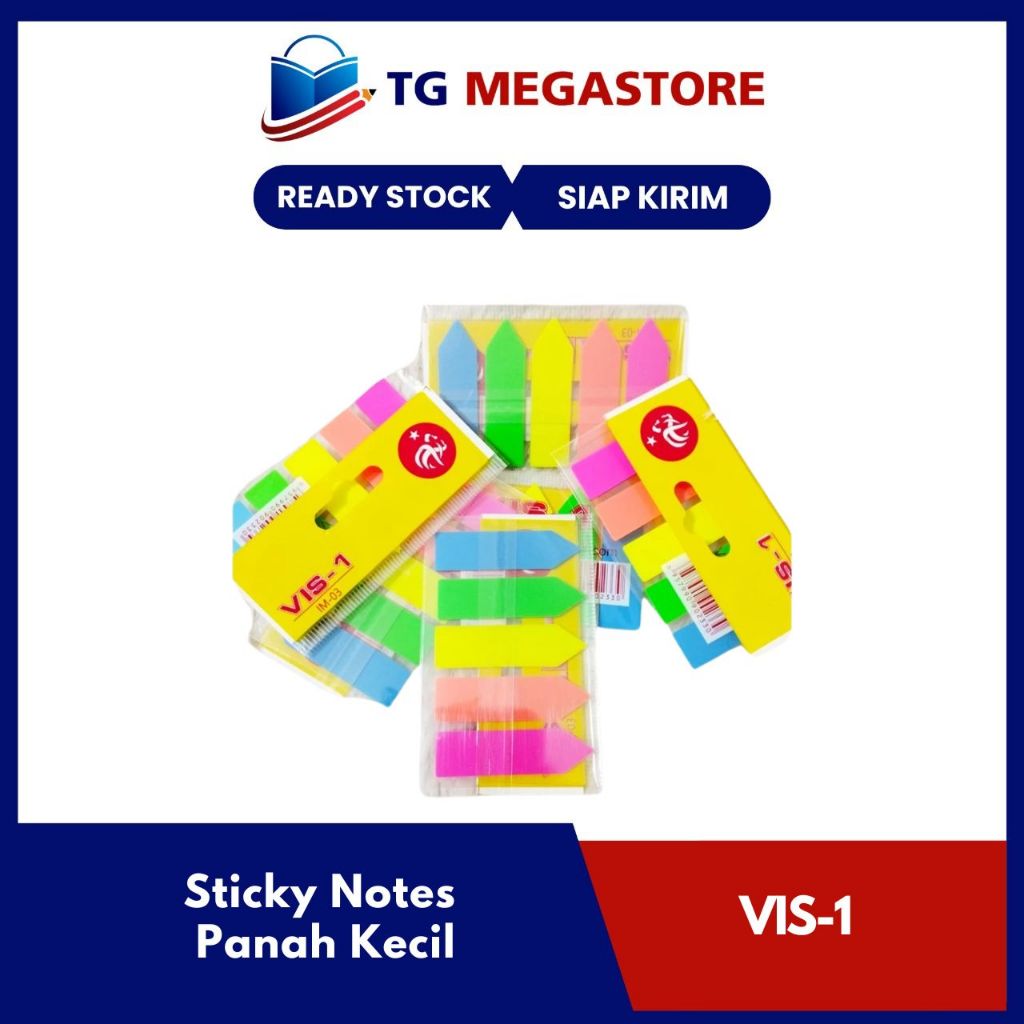 Jual Sticky Notes / Index Memo Vis-1 5 warna motif Panah Kecil - IM03 ...