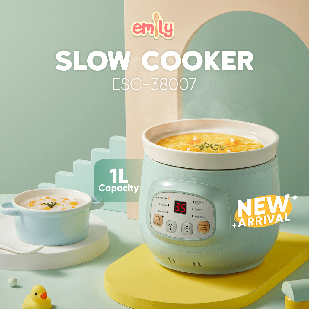 Jual EMILY Slow Cooker 1L Ceramic | Panci Keramik | Baby & Family Food ...