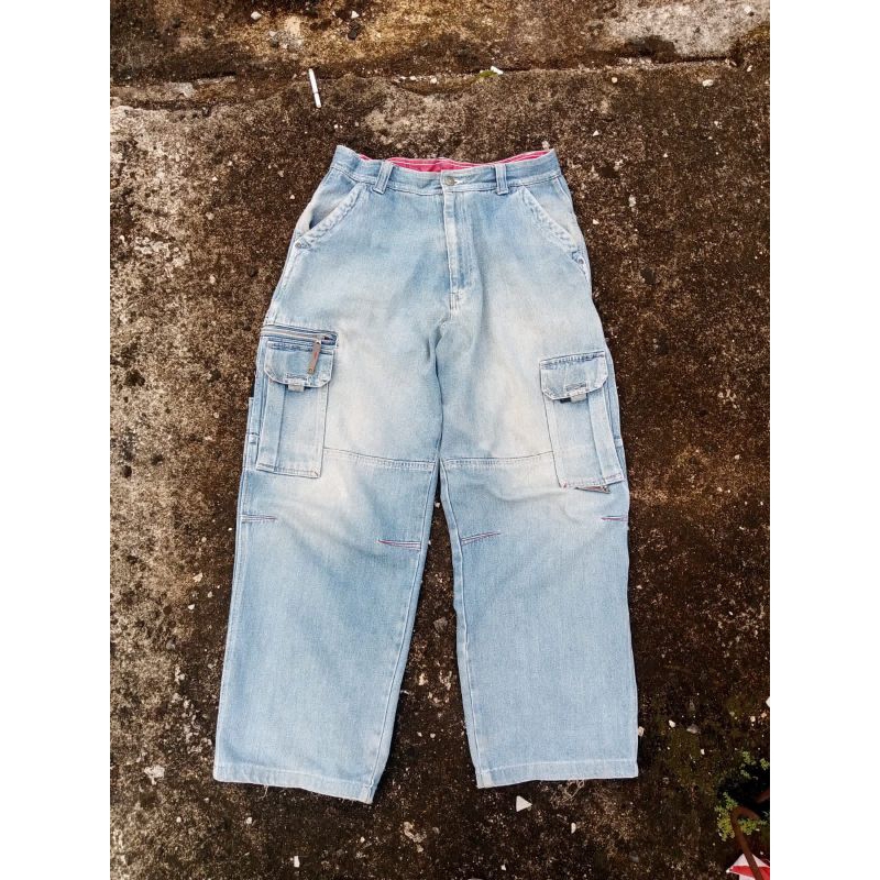 Jual y2k cargo baggy hobo denim doubleknee | Shopee Indonesia