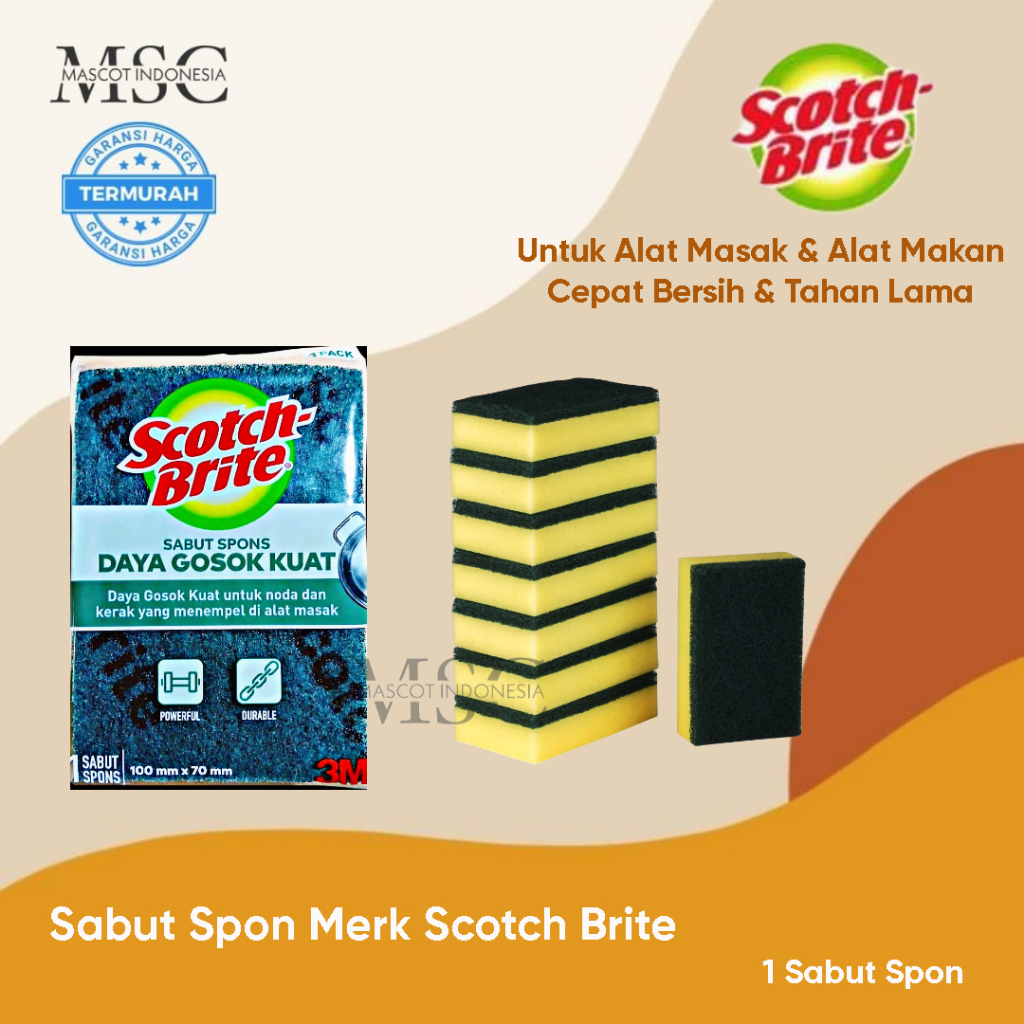 Jual Spon Cuci Piring Scotch Brite | Sponge Cuci Piring | Spon Busa ...