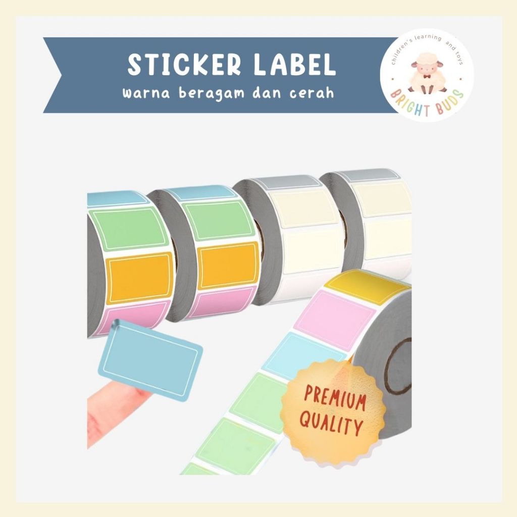 Jual [501 PCS] Colorful Sticker Roll Label | Stiker Label Roll Warna ...