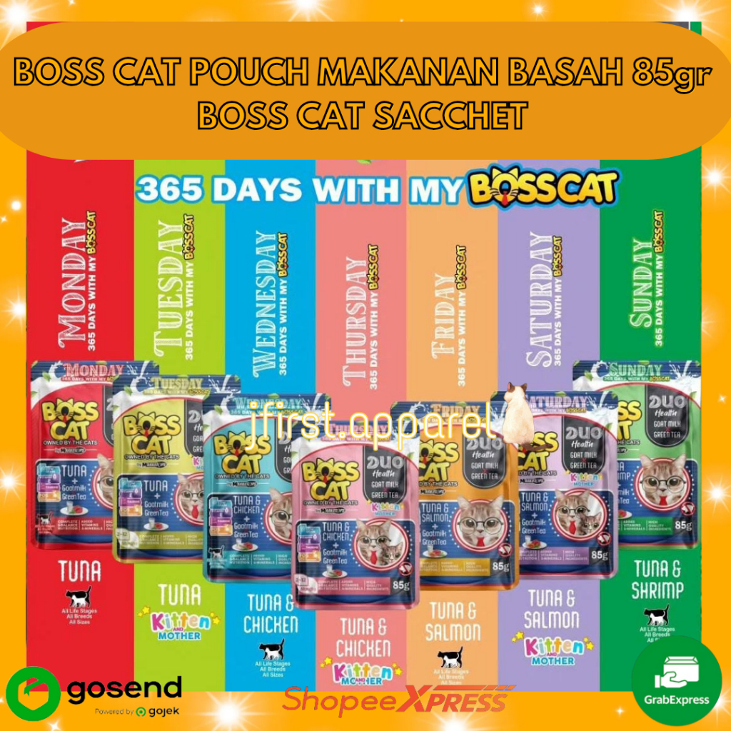 Jual BOSS CAT POUCH MAKANAN BASAH 85g | BOSS CAT SACCHET | BOSS CAT WET ...