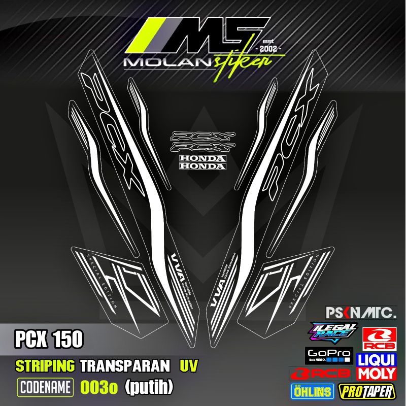 Jual Decal Sticker Striping Variasi Transparan Uv PCX 150 2018-2021 ...