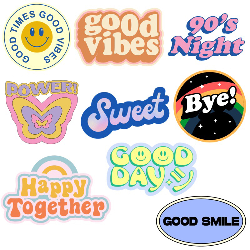 Jual Stiker Logo Happy Together | Sticker aesthetic | sticker murah ...