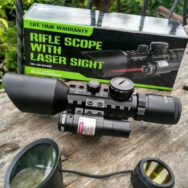 Jual Teropong Jarak Jauh Teleskop M6 4x25 Berikut Laser Scope Merah ...