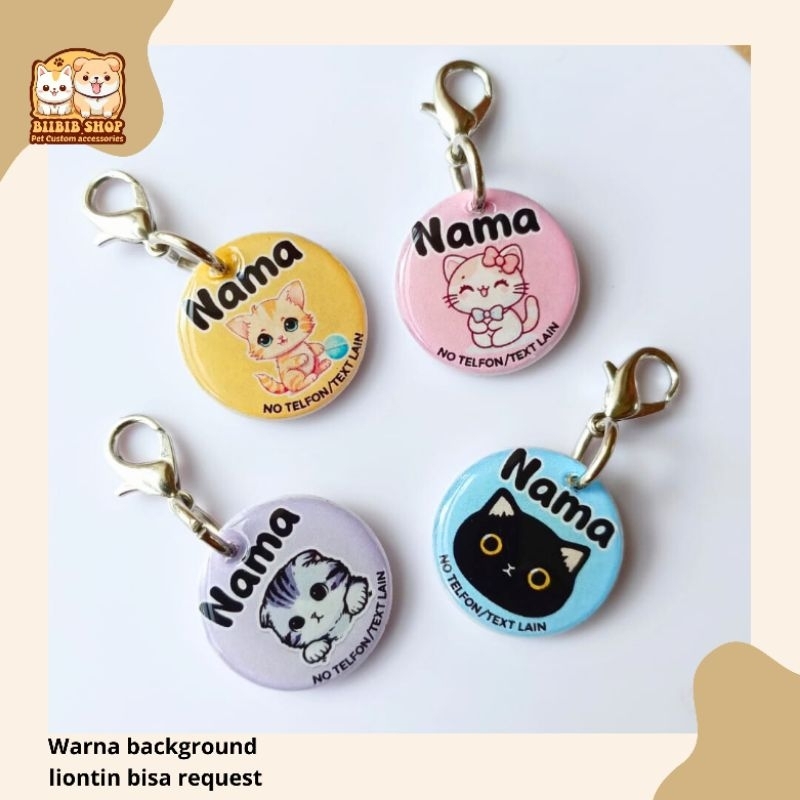 Jual NAME TAG (LIONTIN) SAJA CUSTOM NAMA KUCING ANJING | Shopee Indonesia