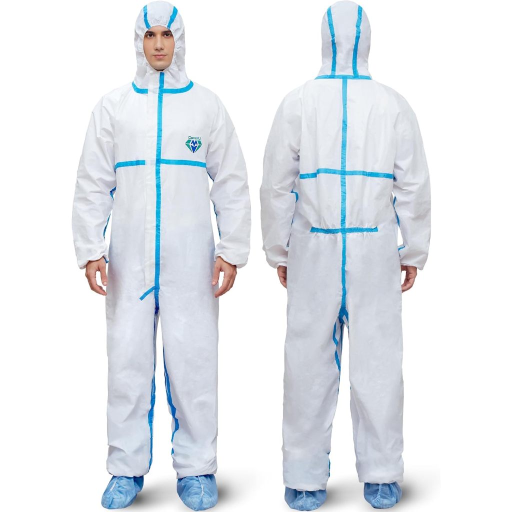 Jual HAZMAT SUITE HASMAT BAJU APD COVERAL KEMENKES (1-3X PAKAI SAJA ...