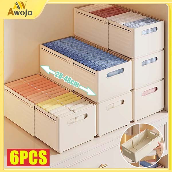 Jual Storage Box Organizer Lemari 6PCS/3PCS Kotak Penyimpanan Lemari ...