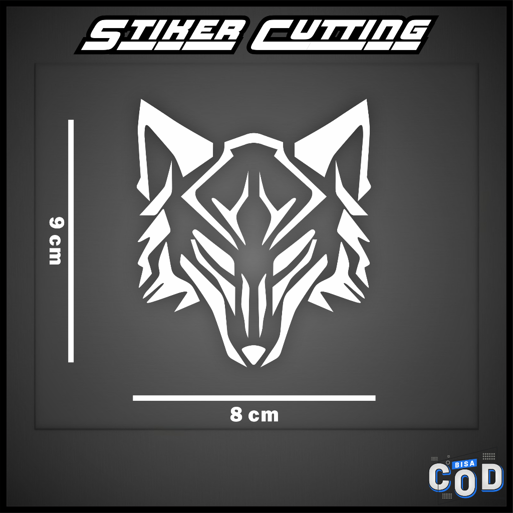 Jual Stiker Cutting VAriasi WOLF Putih COD | Shopee Indonesia