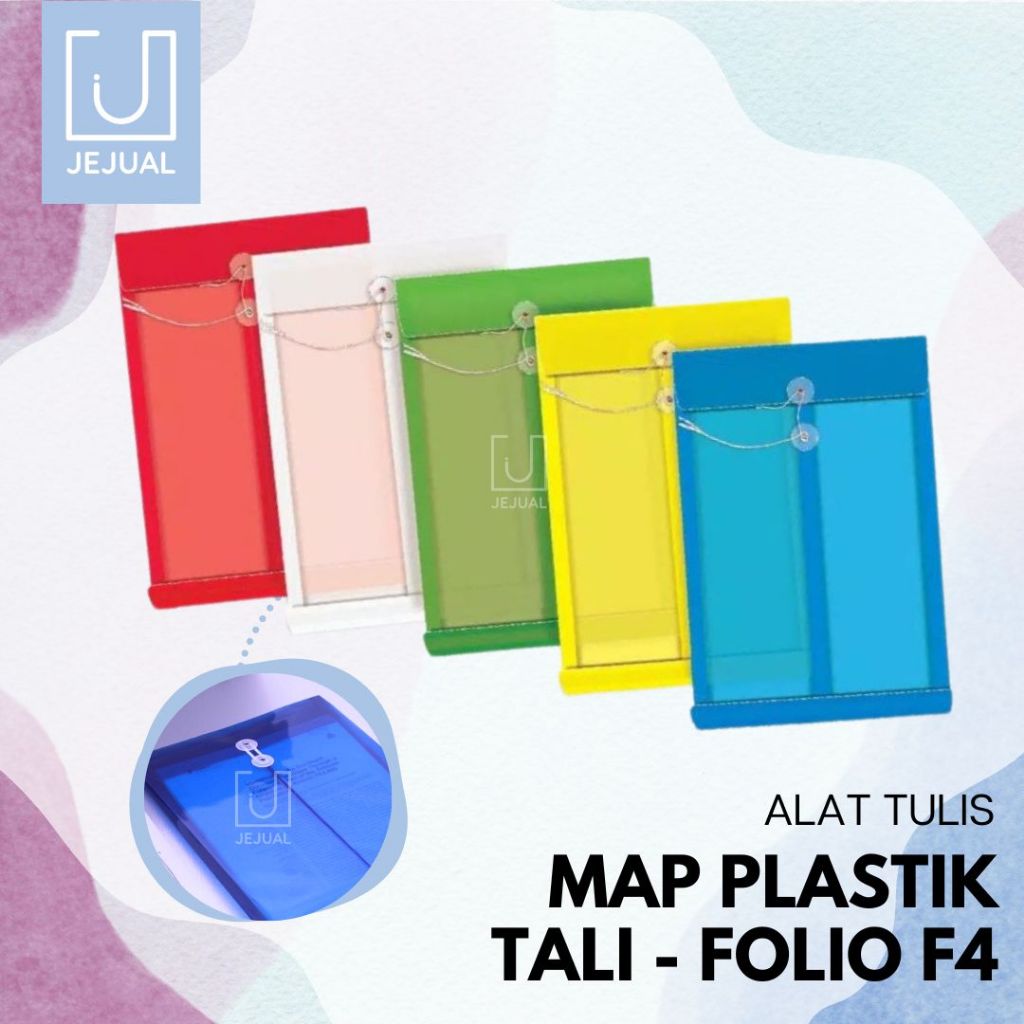 Jual Map Plastik Tali Ukuran Folio F4 Bening dengan Tali | Shopee Indonesia