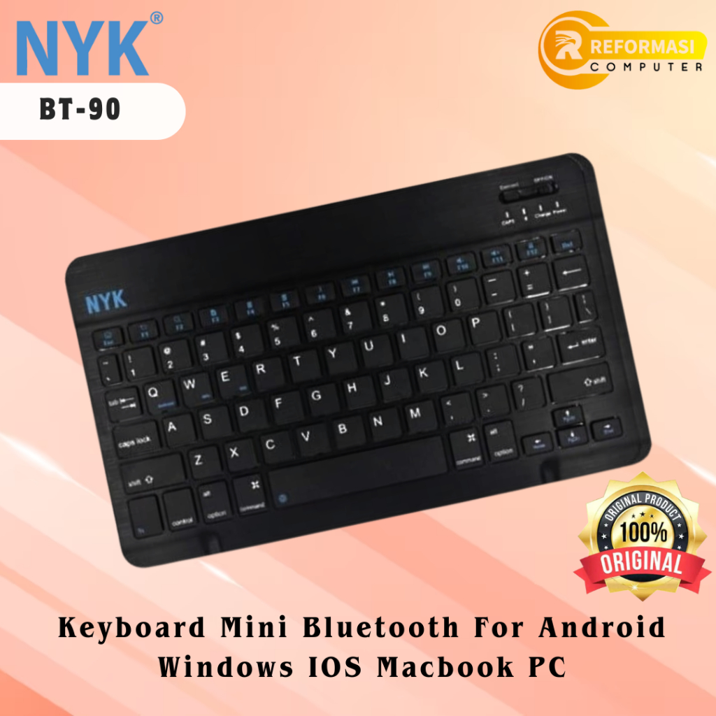 Jual NYK BT-90 Keyboard Mini Bluetooth Slim rechargeable battery ...