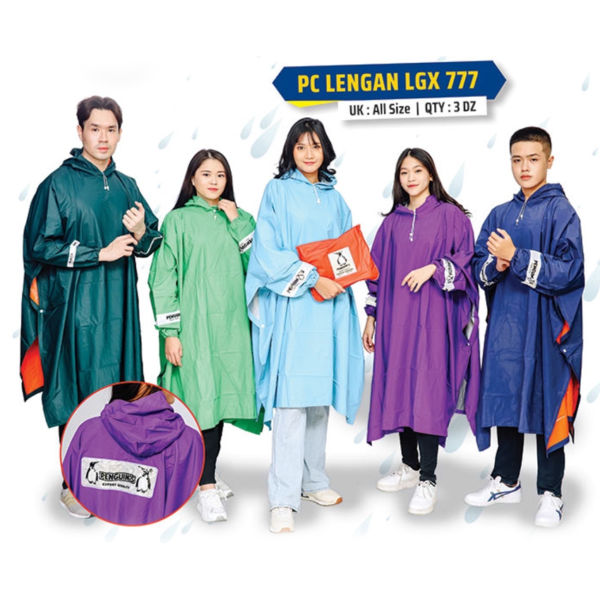 Jual JAS HUJAN PONCHO LENGAN PENGUIN LGX 777 SUPER TEBAL JUMBO | Shopee ...