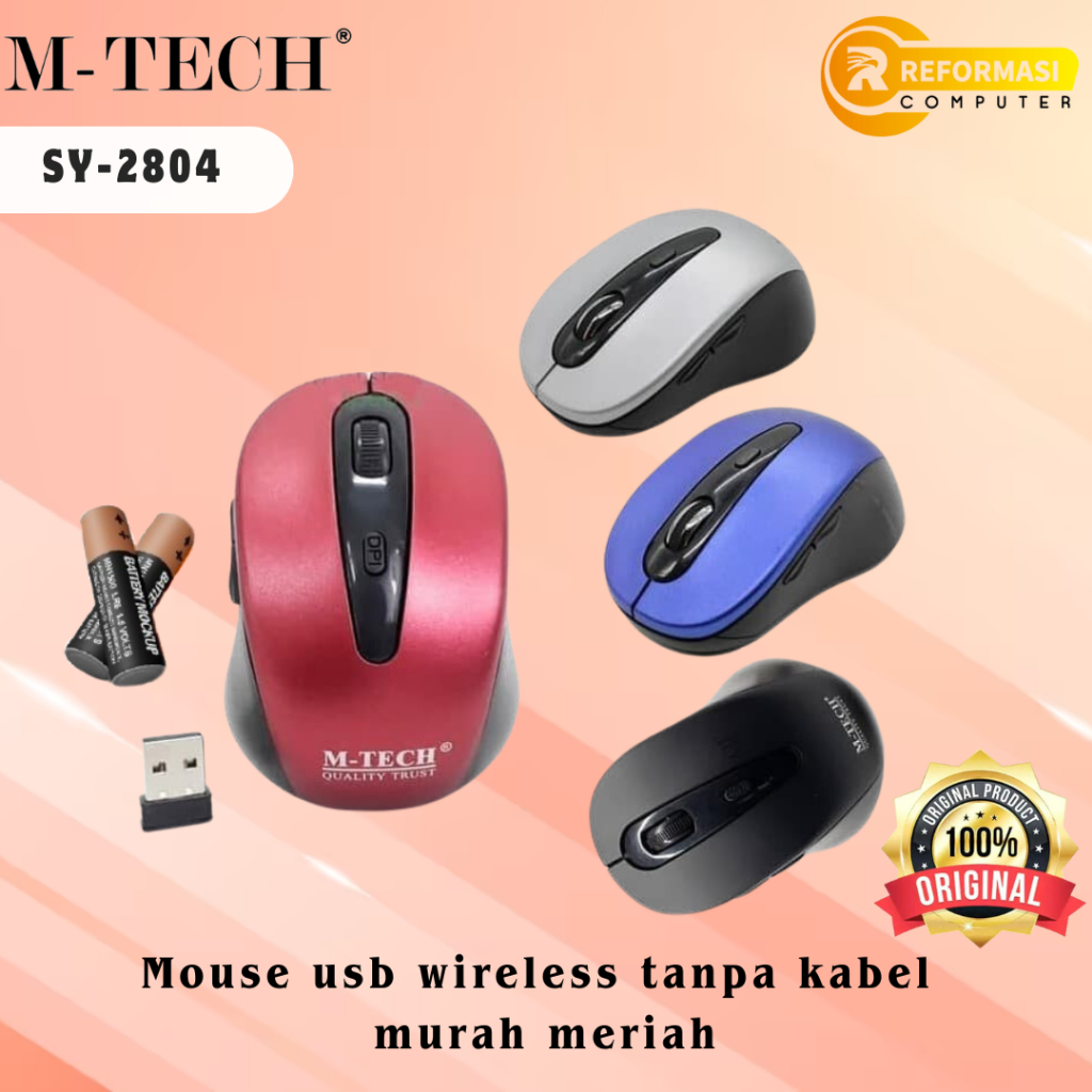 Jual M-Tech Mouse Wireless 2804 | Shopee Indonesia