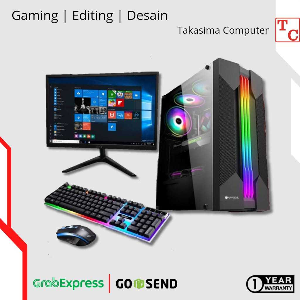 Jual pc rakitan core i5 ram 8gb ssd 256gb led 19 inci fullset | Shopee ...