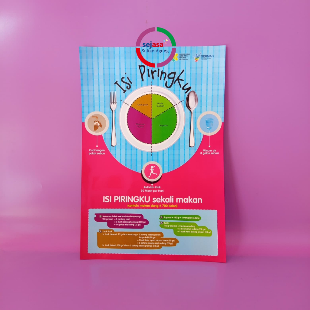 Jual Poster Isi Piringku | Poster Piring Makanku | Poster Isi Piring ...